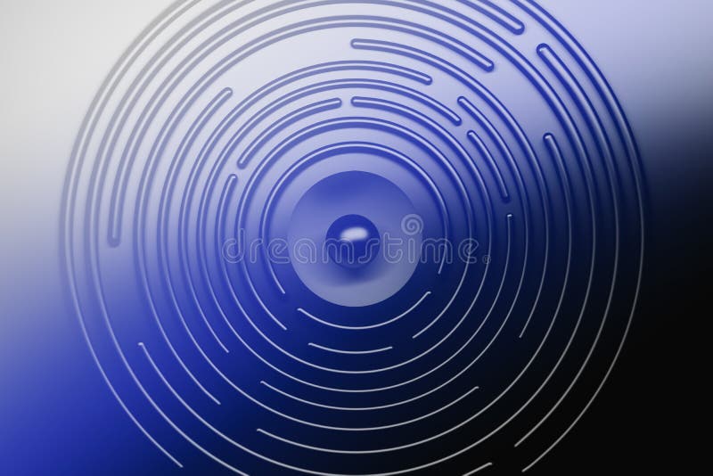 Futuristic Black Circles with Black Sphere Stock Illustration ...