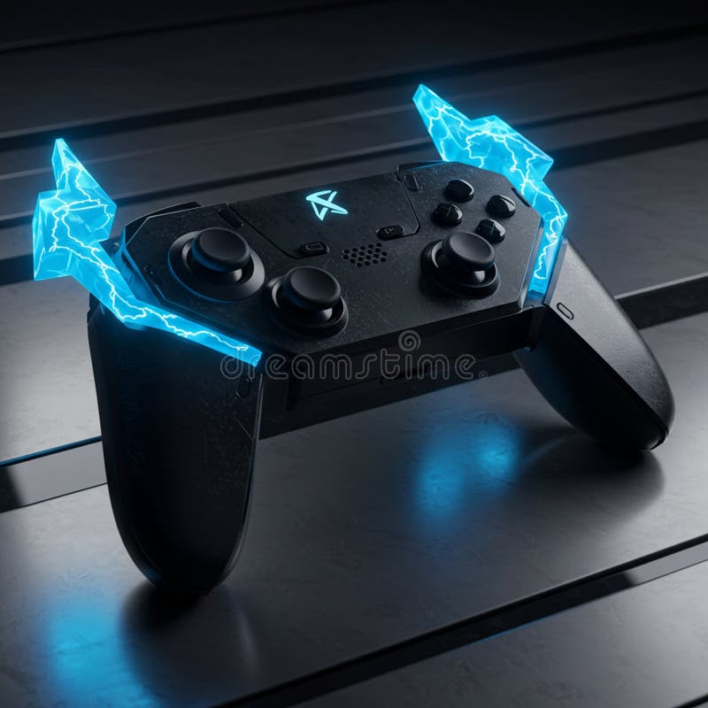 Black Futuristic Gaming Controller Stock Illustrations – 892 Black ...