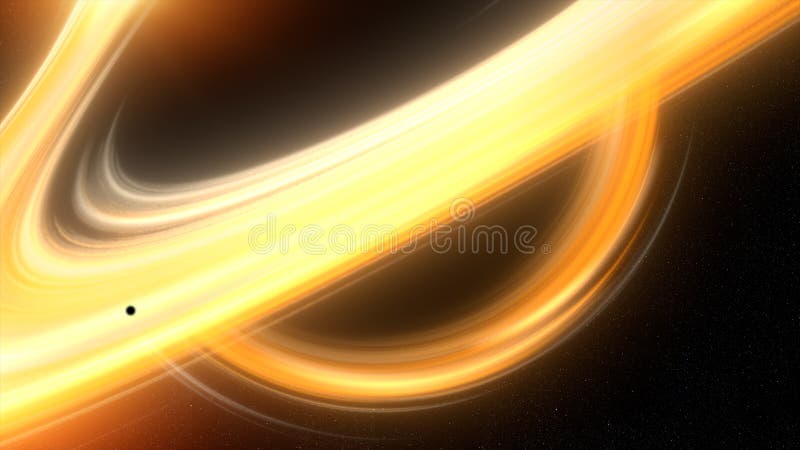 Futuristic Black Hole Simulation Stock Illustration - Illustration of ...