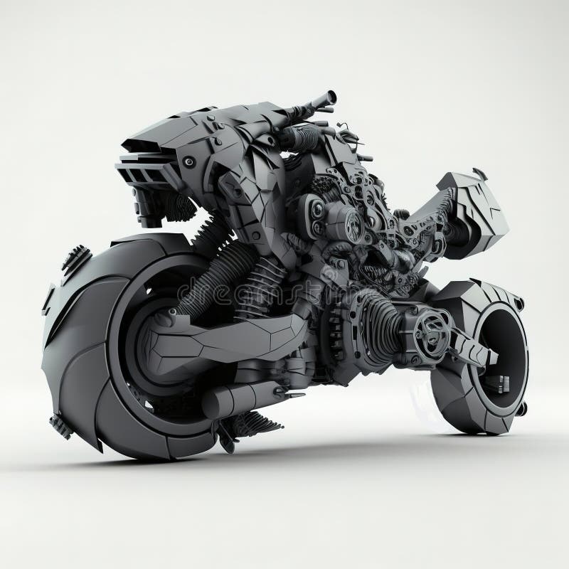 Futuristic Black Motorcycle: Advanced Technology for the Modern People ...
