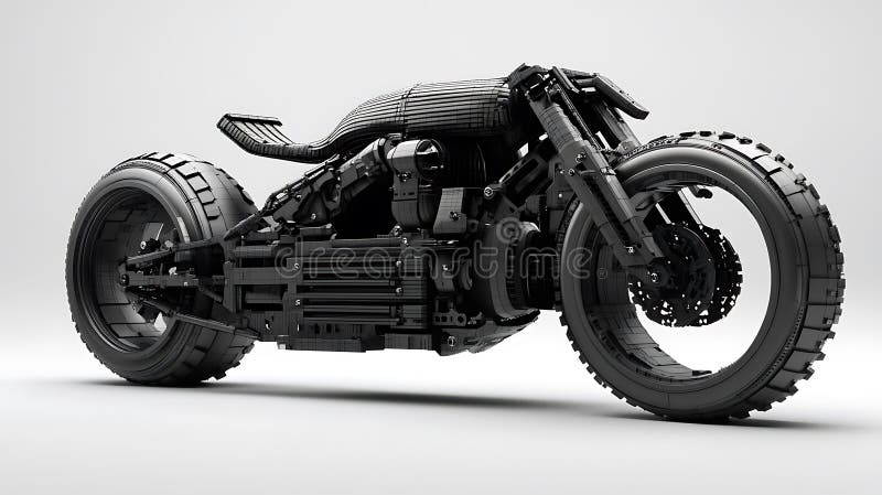 Futuristic Black Motorcycle Design Concept: Sleek, Powerful, and Bold ...