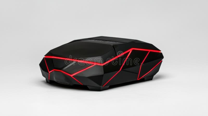 Futuristic Black Red Box Glowing Lines Stock Photos - Free & Royalty ...