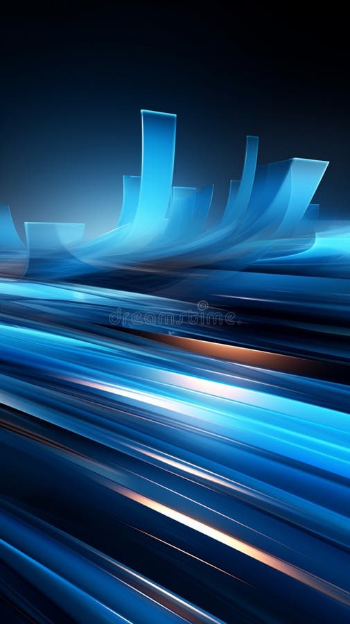 Futuristic Blend Gradient Blue Infuses Abstract Tech Backdrop with ...