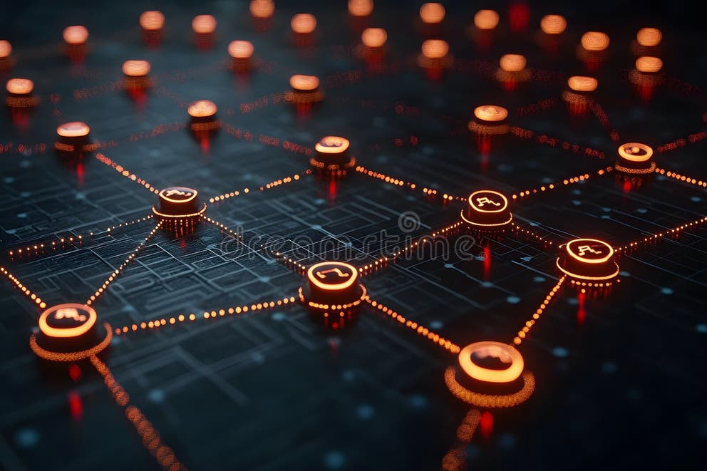 Futuristic Blockchain Network Concept with Digital Connectivity for ...