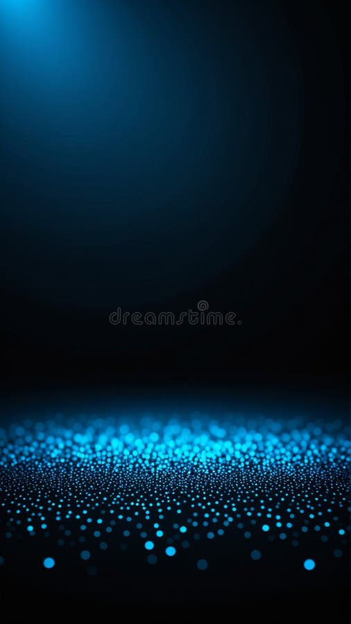 Futuristic Blue Abstract Background with Glowing Dots and Lights Stock ...