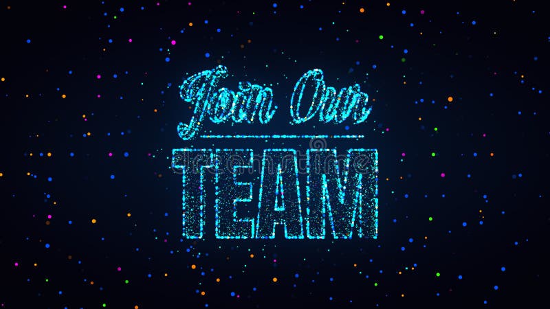 Futuristic Blue Colorful Shiny Join Our Team Text Lines Effect with ...