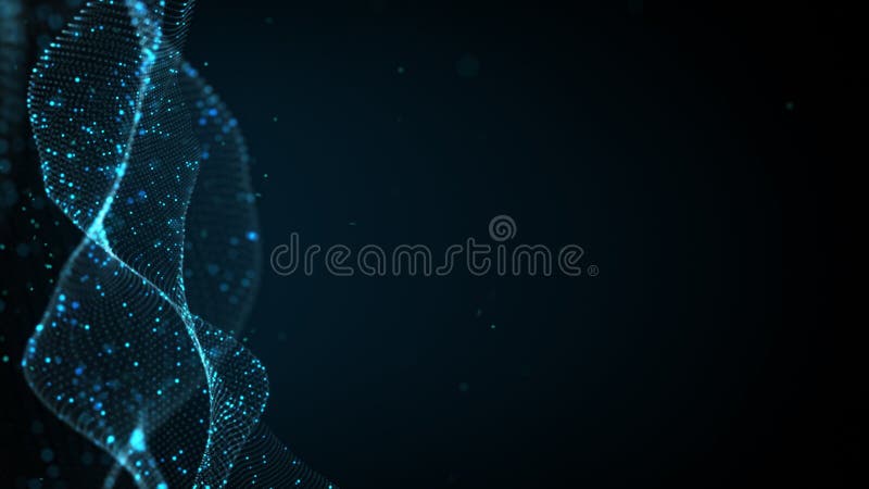 Futuristic Blue Cyber Surface on the Edge Stock Illustration ...
