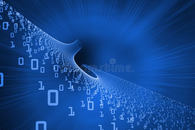 Futuristic Blue Design with Code Stock Illustration - Illustration of ...