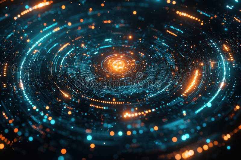 Futuristic Blue Digital Patterns Representing a Technological and ...