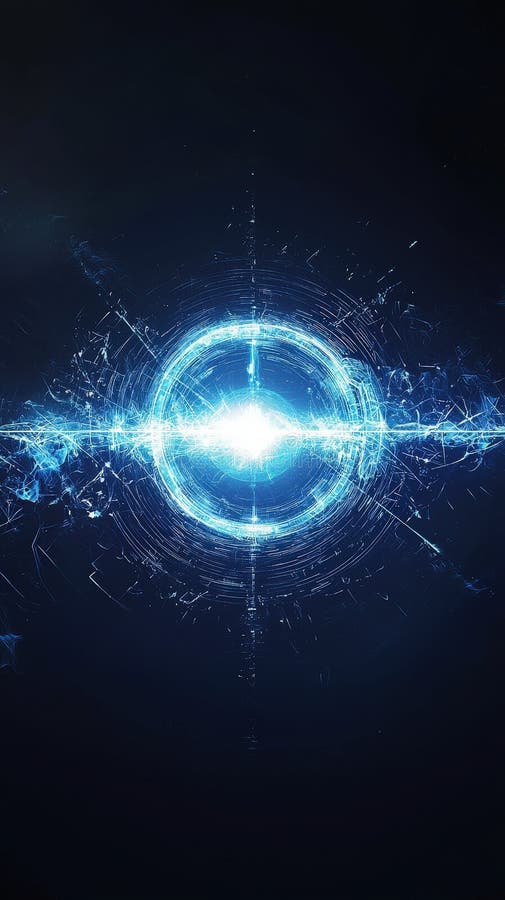 Futuristic Blue Energy Core Radiating Patterns Stock Photos - Free ...