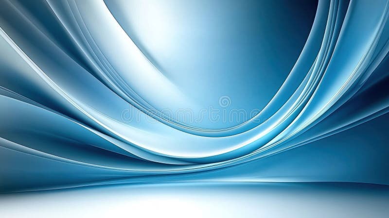 Futuristic Blue Flowing Curves and Light Streaks Background Stock ...