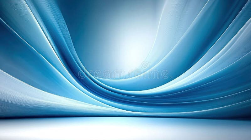 Futuristic Blue Flowing Curves and Light Streaks Background Stock ...