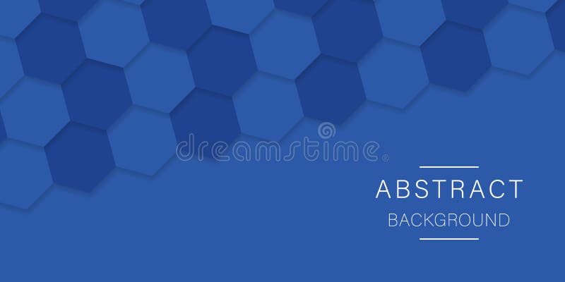 Futuristic Blue Hexagon Background. Digital Blank Blue Banner for ...