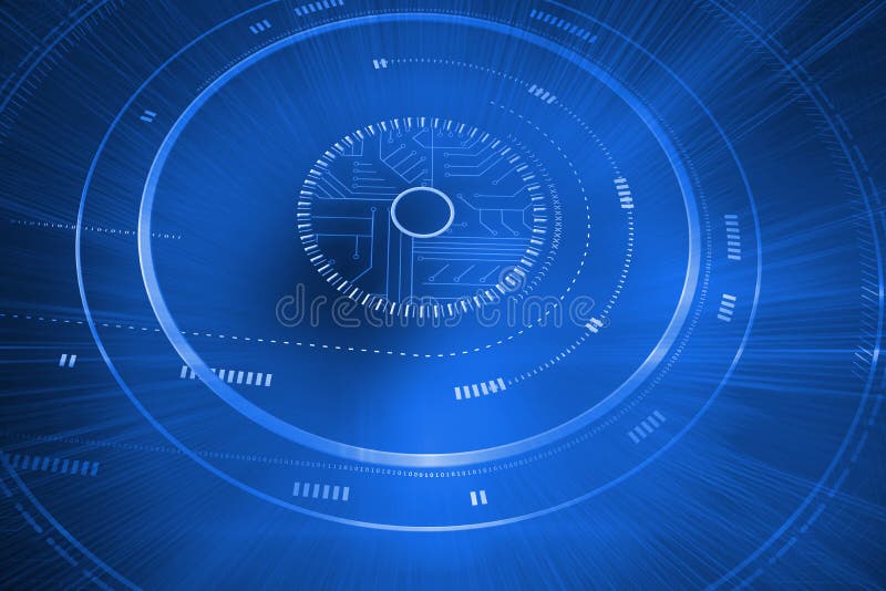 Futuristic blue interface stock illustration. Illustration of glow ...