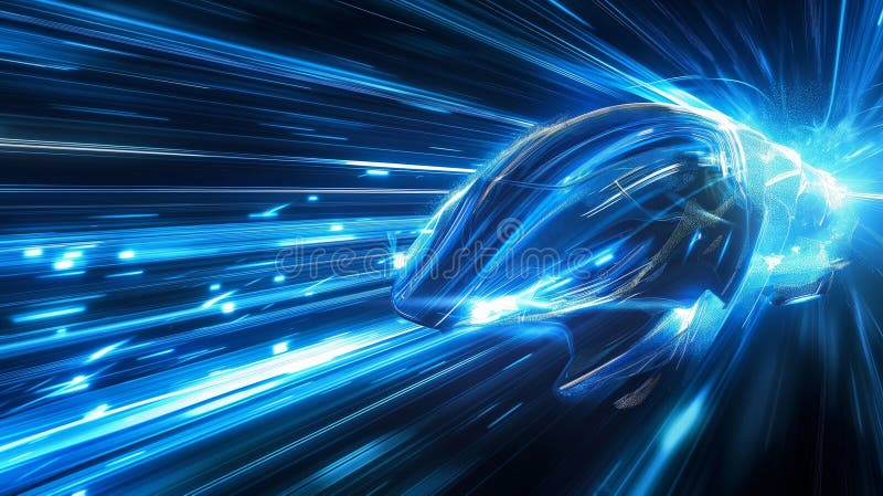 Futuristic Blue Light Speed Concept Stock Image - Image of design, blue ...