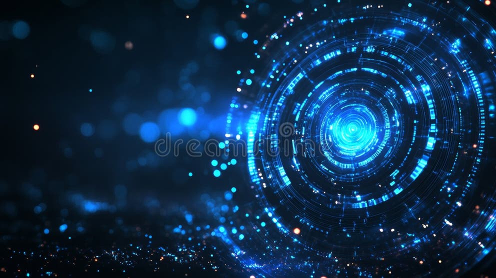 Futuristic Blue Light Streak Animation Creating a Mesmerizing Loop in a ...