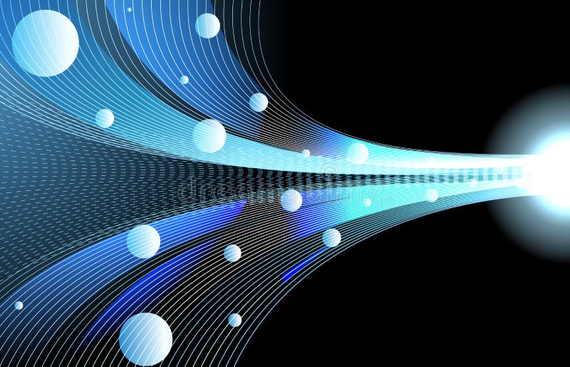 Futuristic Blue Lines Speed Background Stock Vector - Illustration of ...