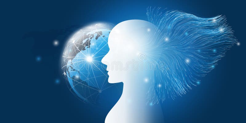 Futuristic Blue Machine Learning, Artificial Intelligence, Cloud ...