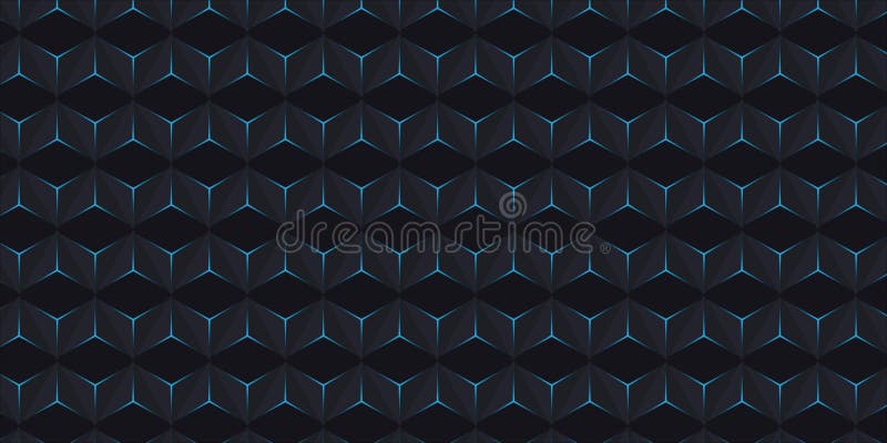 Futuristic Blue Neon Geometric Pattern, Blue Neon Hexagonal Pattern ...