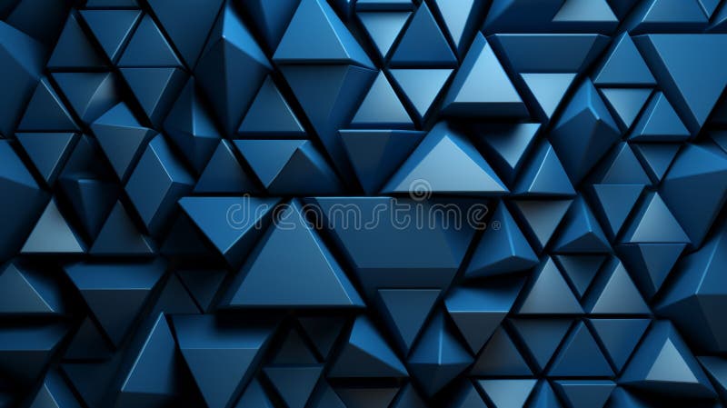 Futuristic Blue Orange Geometric Tech Texture with 3d Triangular ...