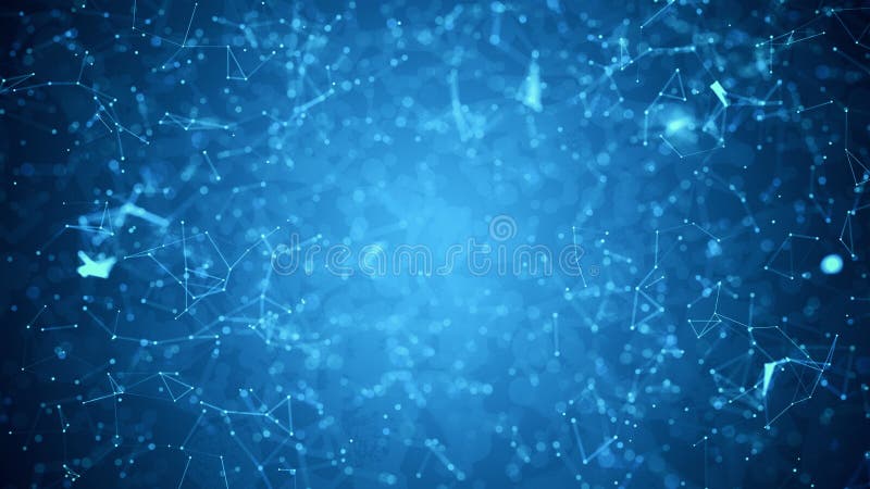 Futuristic Blue Plexus Geometry Background with Animated Polygon ...