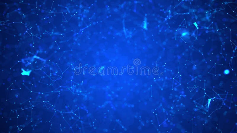 Futuristic Blue Plexus Geometry Background with Animated Polygon ...