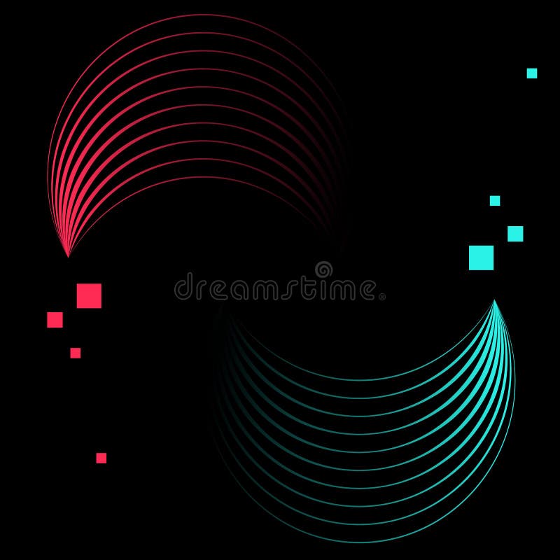 Futuristic Blue Red Gradient Vector Black Background Pattern ...