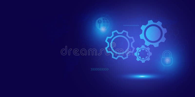 Futuristic Blue Shield Ethics and Security Abstract Technology ...