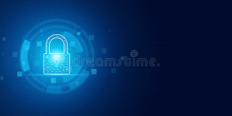 Futuristic Blue Shield Ethics and Security Abstract Technology ...