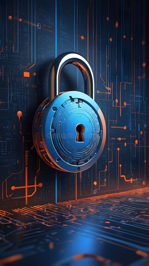 Modern Cybersecurity Icon – Secure Technology and Network Protection ...