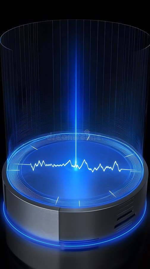 Futuristic Blue Soundwave Visualization. Stock Illustration ...
