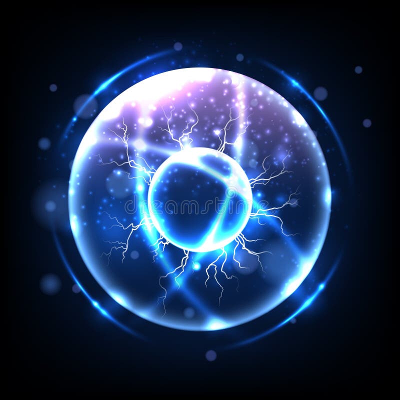Blue Lightning Sphere Stock Illustrations – 1,894 Blue Lightning Sphere ...