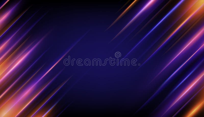 Futuristic Blue Tech Background Featuring Dynamic Neon Light Effects. Vector Artwork. Stock ...