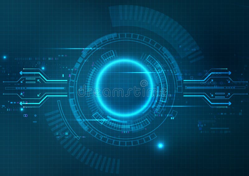 Futuristic Blue Technology Background Stock Vector - Illustration of ...