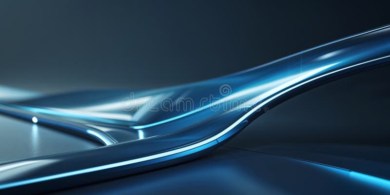 Futuristic Blue Technology with Glowing Displays and Smooth Surfaces ...