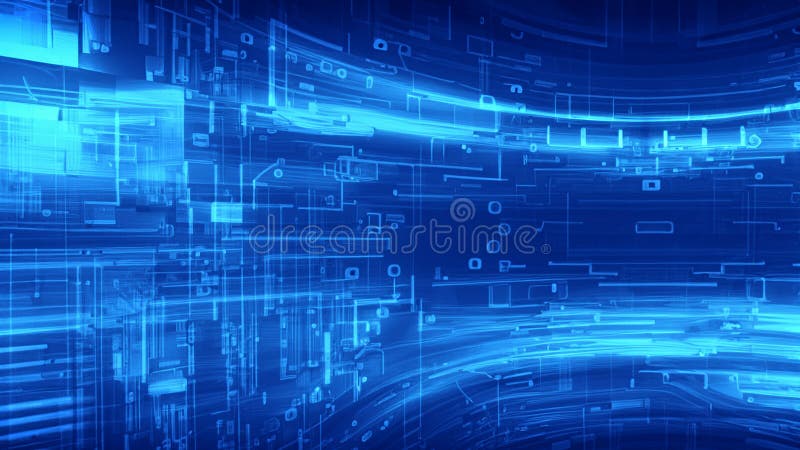 Futuristic Blue Technology Style Background Stock Illustration ...