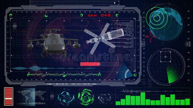 Futuristic Blue Virtual Graphic Touch User Interface HUD. Military Army ...