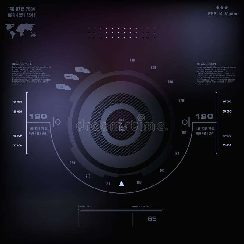 Futuristic Blue Virtual Graphic Touch User Interface, Music Interface ...