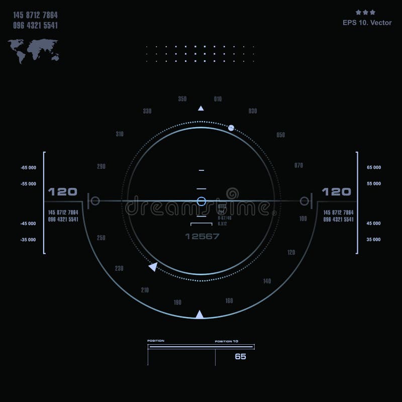 Futuristic Blue Virtual Graphic Touch User Interface, Music Interface ...