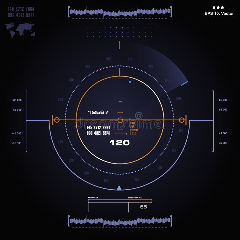 Futuristic Blue Virtual Graphic Touch User Interface, Music Interface ...