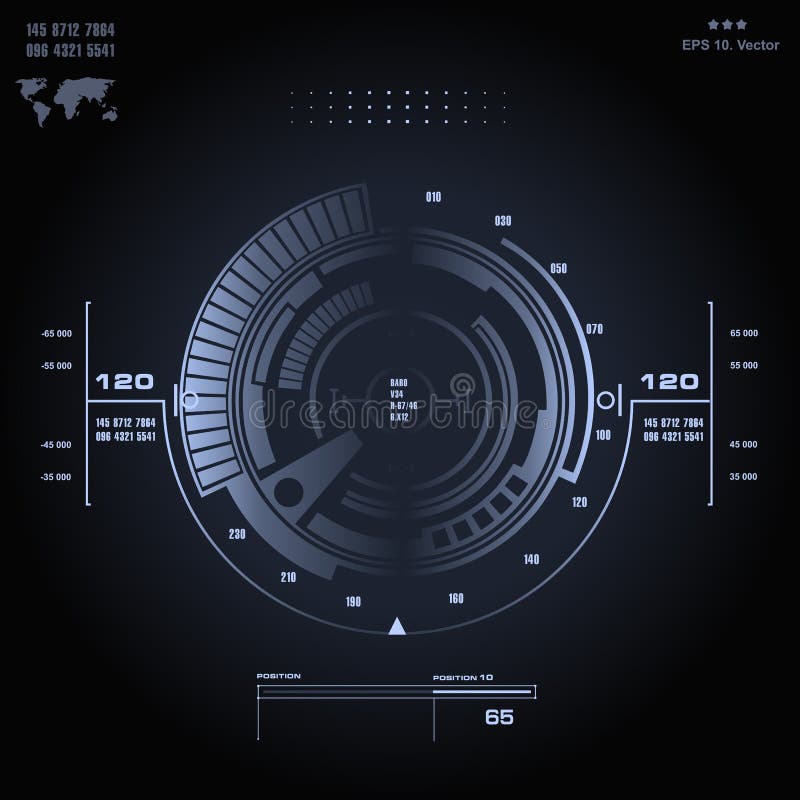 Futuristic Blue Virtual Graphic Touch User Interface, Music Interface ...