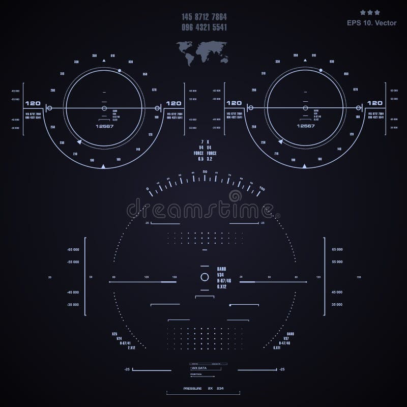 Futuristic Blue Virtual Graphic Touch User Interface, Music Interface ...