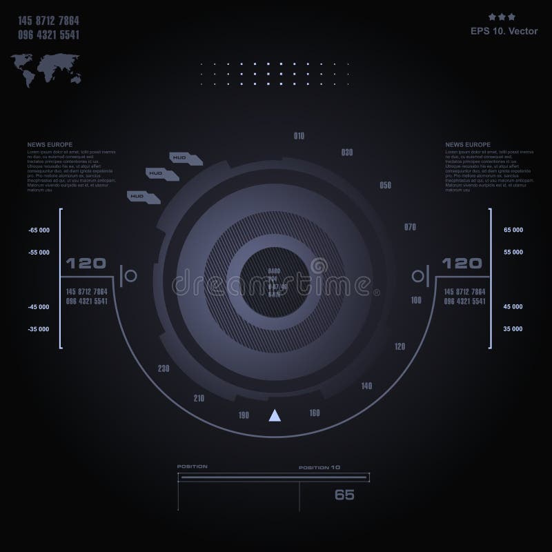 Futuristic Blue Virtual Graphic Touch User Interface, Music Interface ...