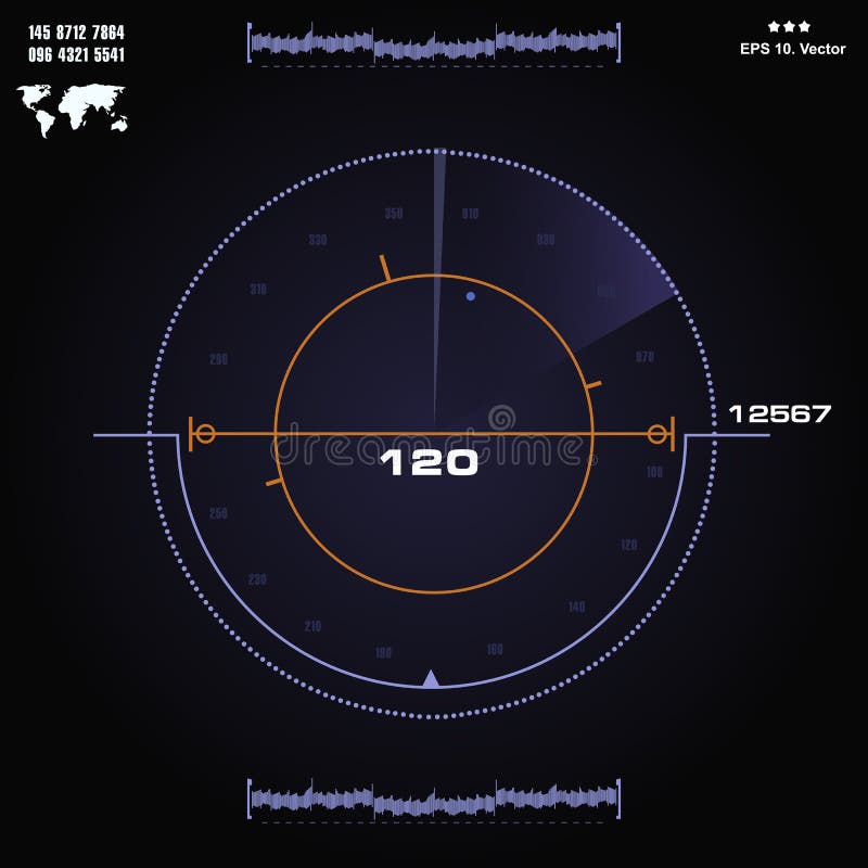 Futuristic Blue Virtual Graphic Touch User Interface, Music Interface ...
