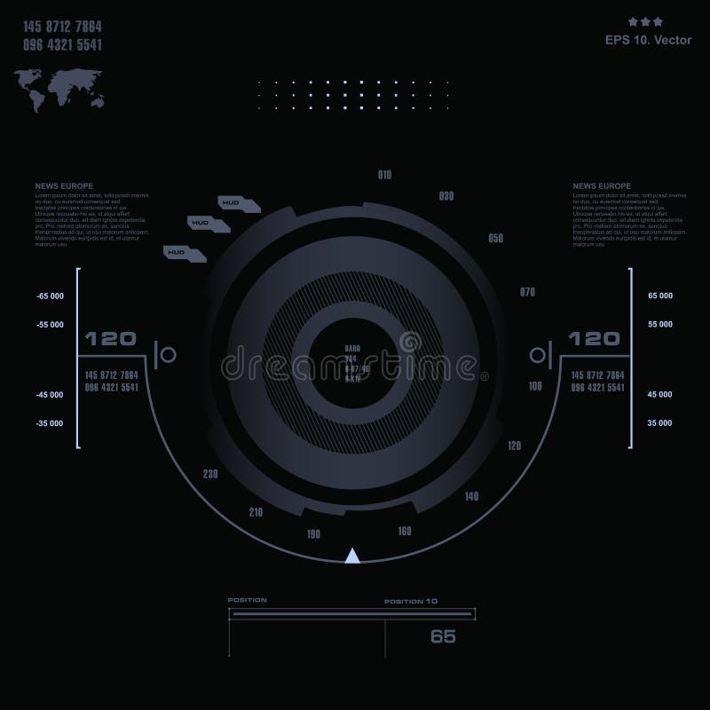 Futuristic Blue Virtual Graphic Touch User Interface, Music Interface ...