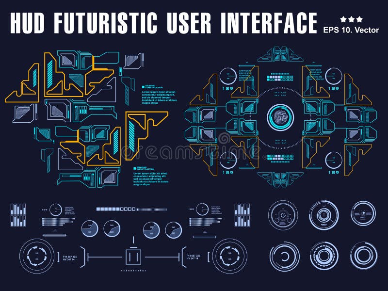 Futuristic Blue Virtual Graphic Touch User Interface, Target, Hud ...
