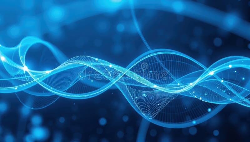 Futuristic Blue Wave Patterns Create Mesmerizing Visual Effect, Evoking ...