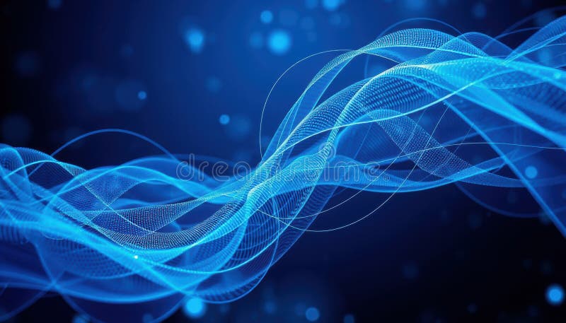 Futuristic Blue Wave Patterns Create Mesmerizing Visual Effect Stock ...