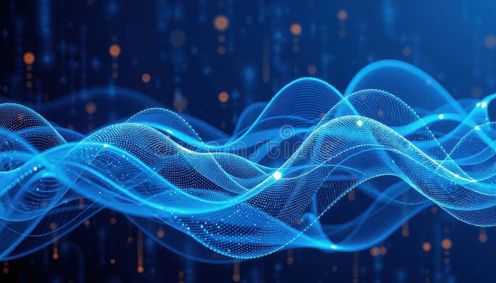 Futuristic Blue Wave Patterns Create Mesmerizing Visual Effect ...