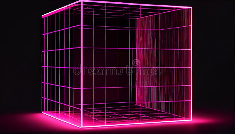 A Futuristic Blueprint of Glowing Purple Architecture Generated by AI ...